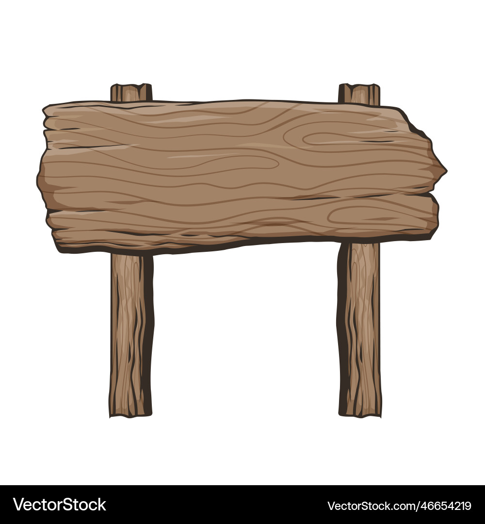 Old blank wooden sign Royalty Free Vector Image