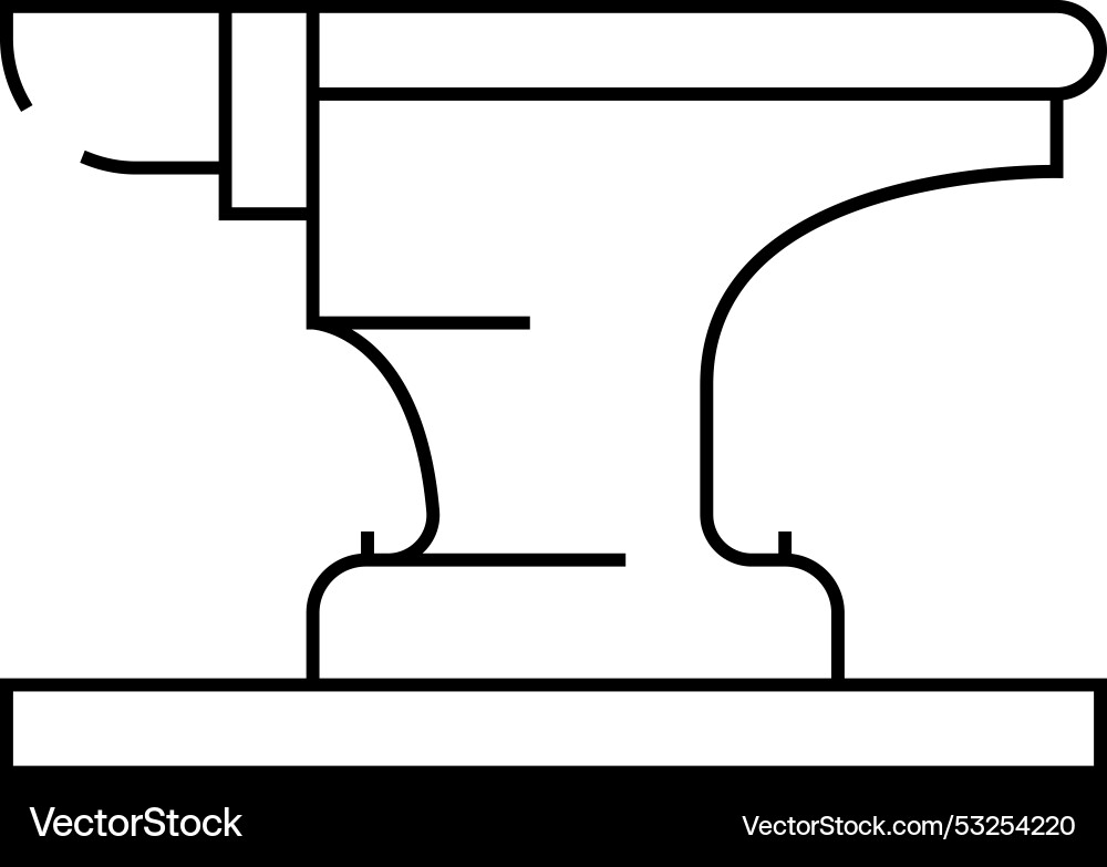 Anvil for forging metal line icon Royalty Free Vector Image