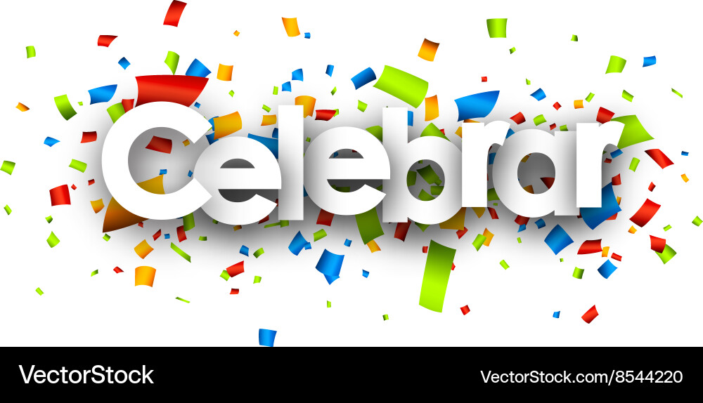 Celebrate paper banner Royalty Free Vector Image