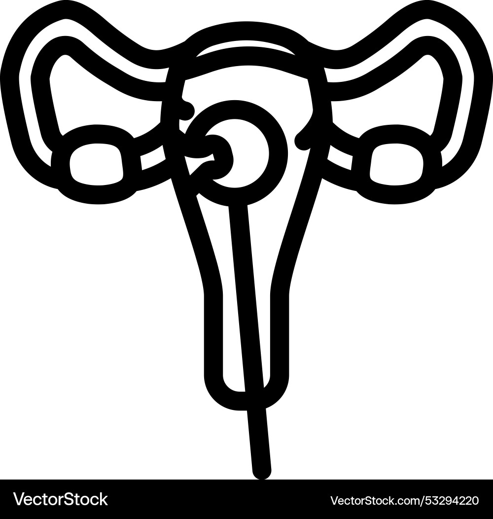 Dilation and curettage surgery line icon Vector Image