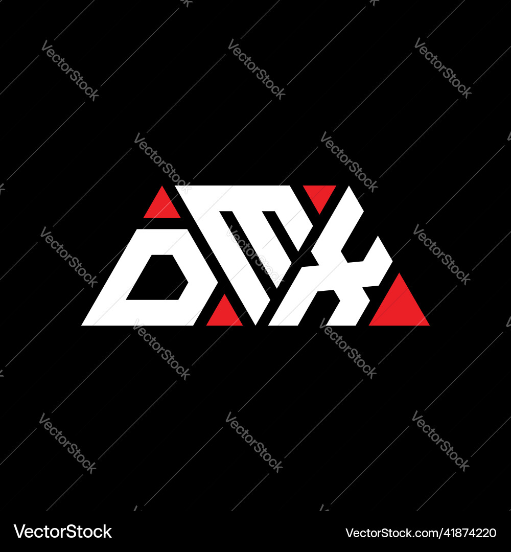 Dmx triangle letter logo design Royalty Free Vector Image