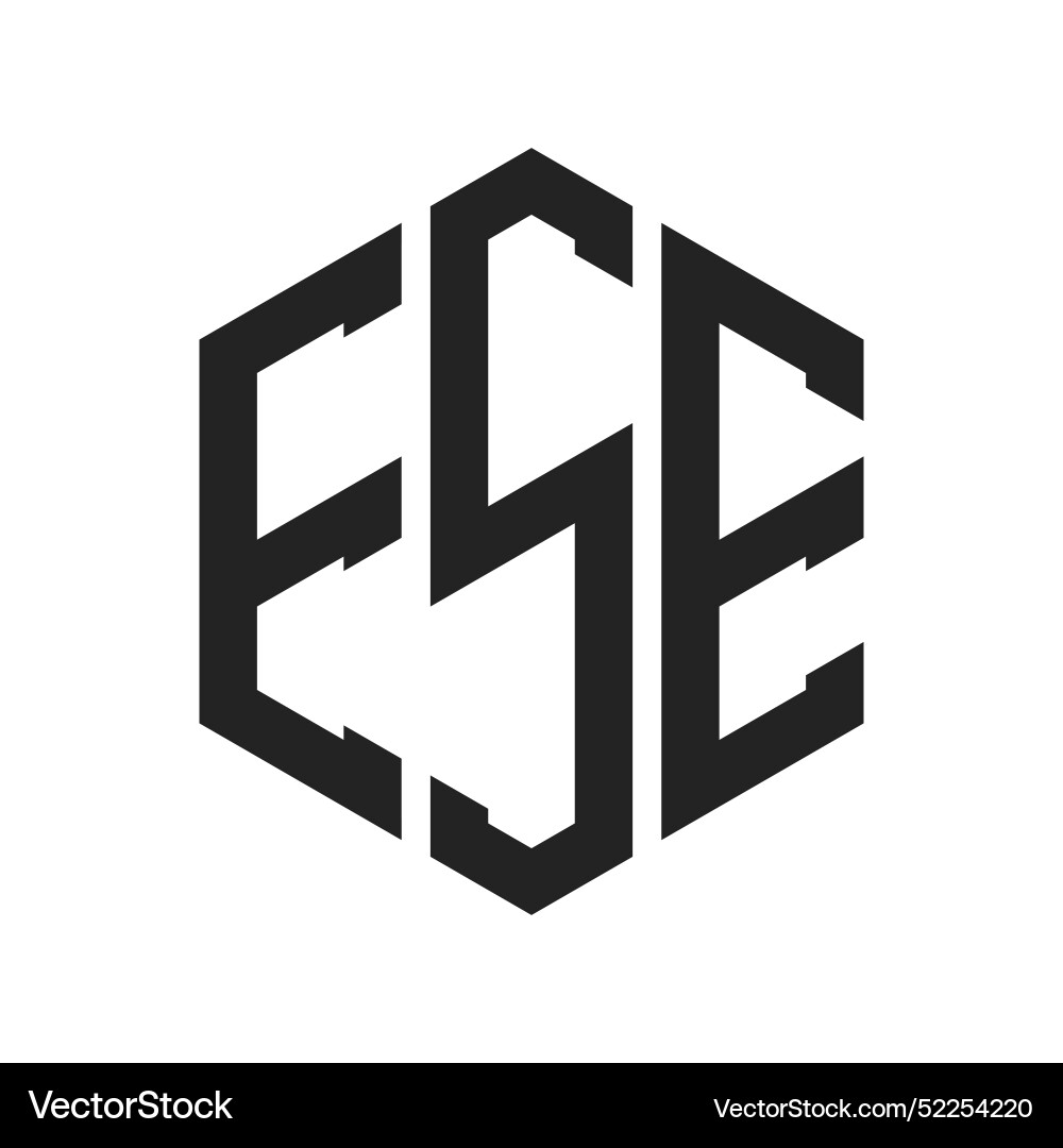 Ese logo design initial letter ese monogram logo Vector Image
