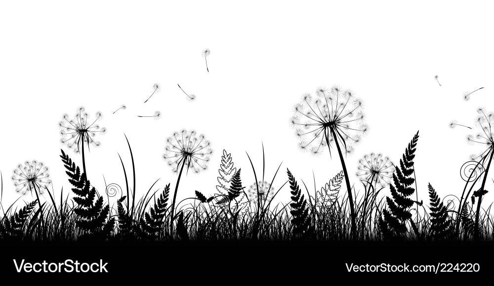 Field in black and white Royalty Free Vector Image
