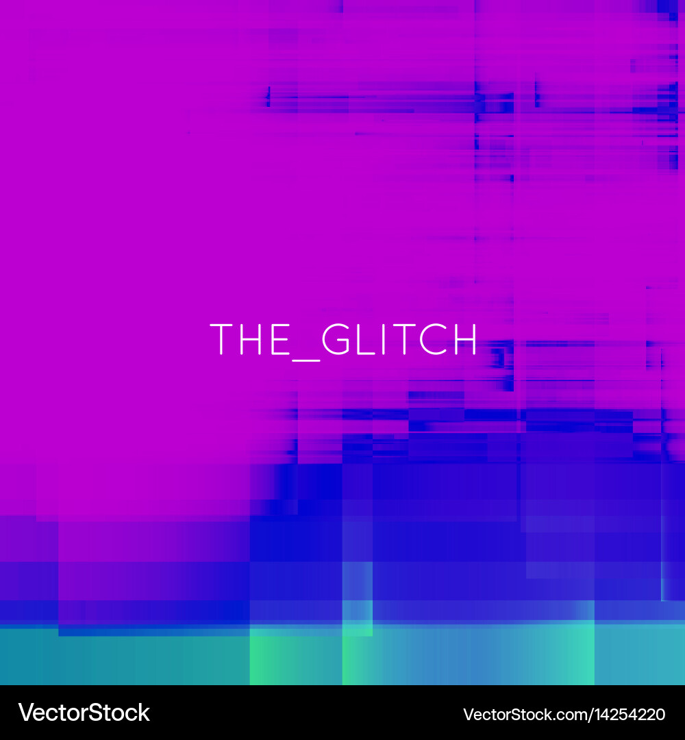 Glitch background digital image data Royalty Free Vector