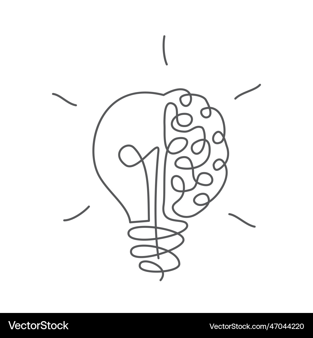 Knowledge Concept - Line Drawing Royalty Free Vector Image