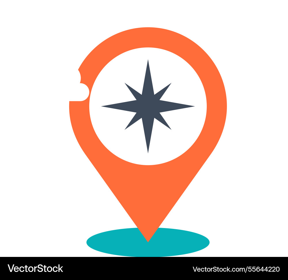 Location flat web icon concept Royalty Free Vector Image