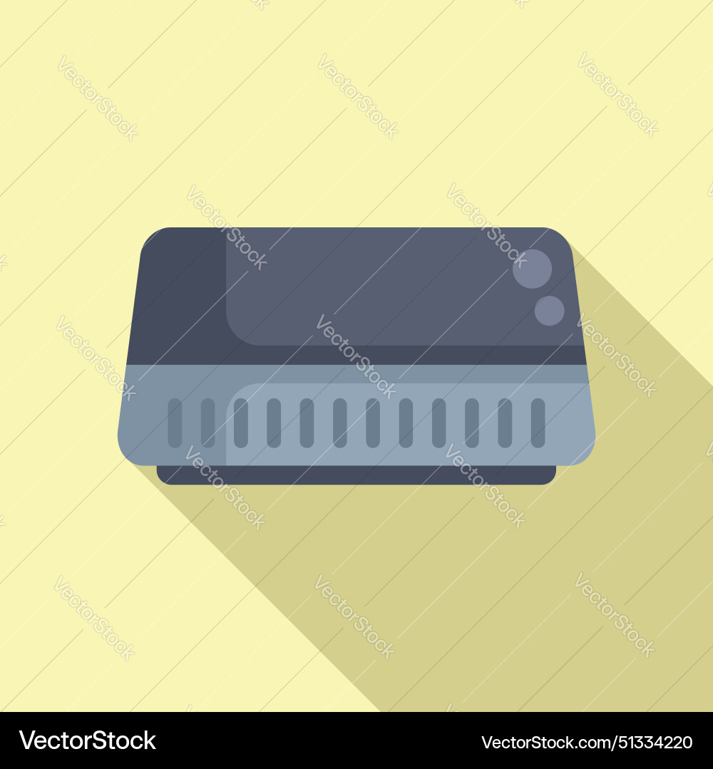 Modern wireless router icon on yellow background Vector Image