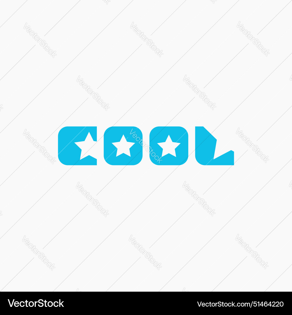 Rectangular composite logo cut into letters Vector Image