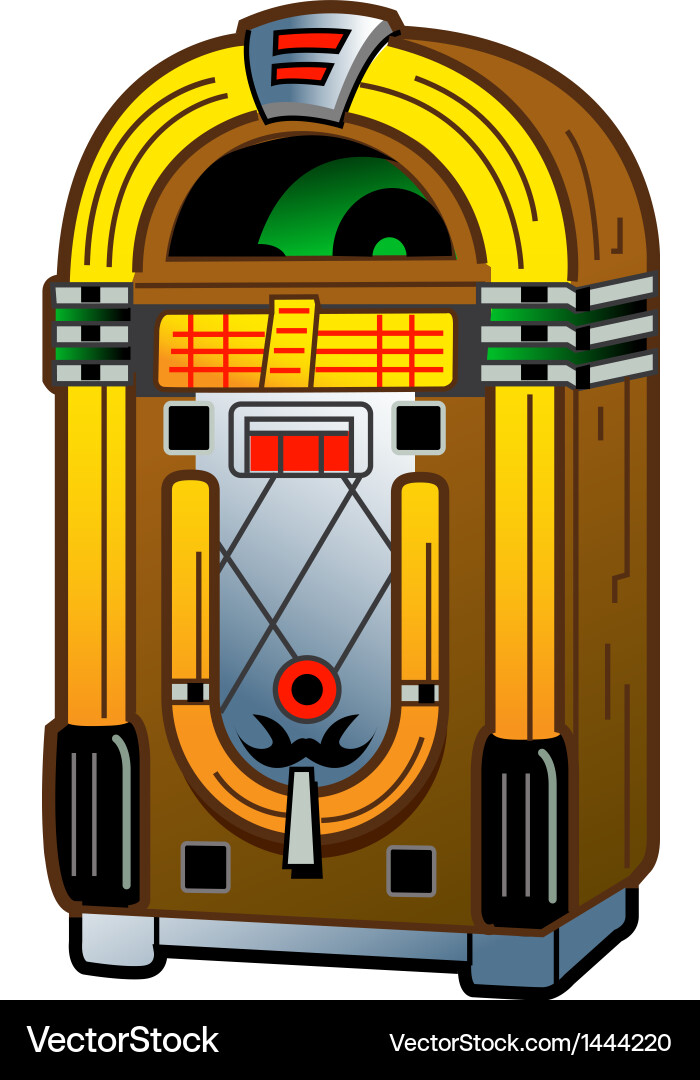 Vintage jukebox Royalty Free Vector Image - VectorStock