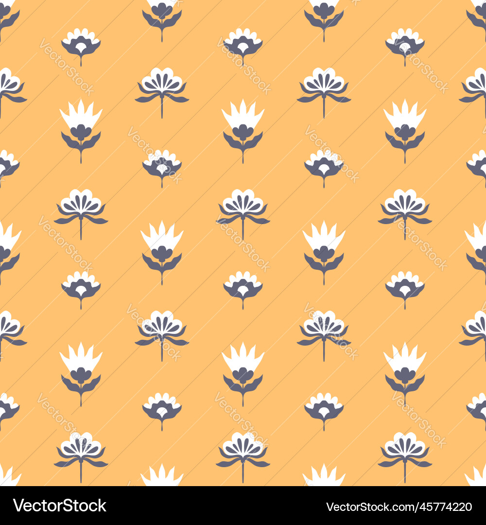 Yellow spring small flowers Royalty Free Vector Image