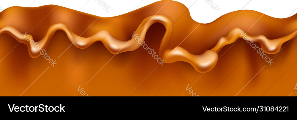 Caramel seamless wave pattern Royalty Free Vector Image