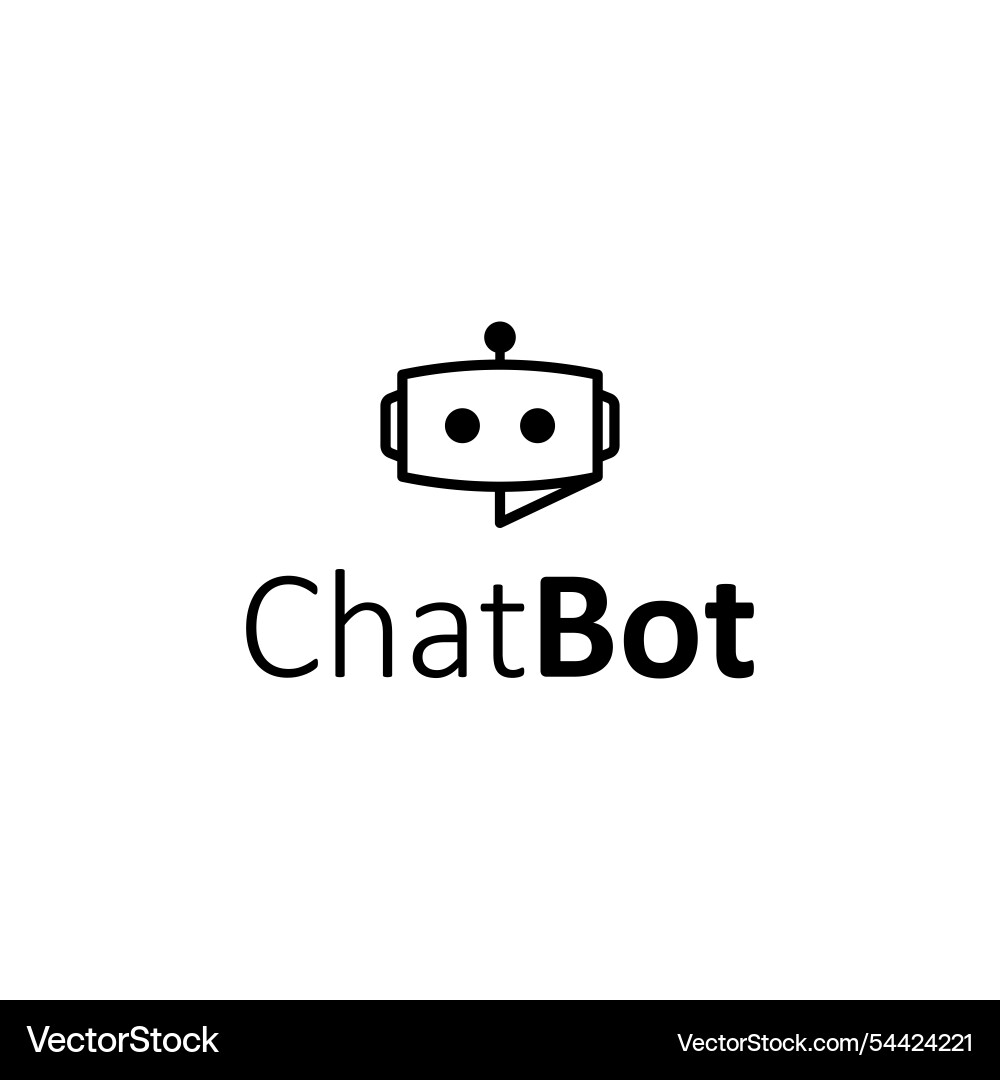 Chat bot logo Royalty Free Vector Image - VectorStock