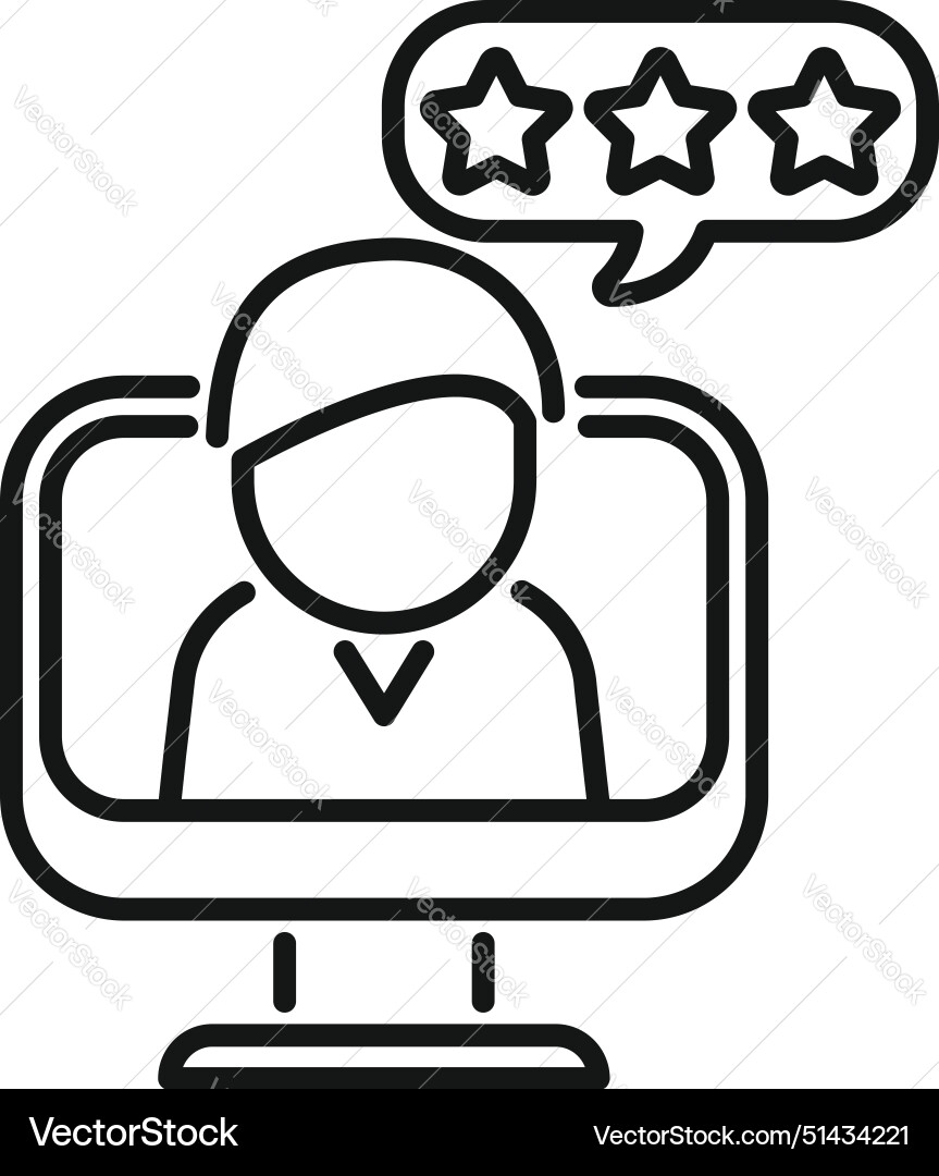 Online customer review rating Royalty Free Vector Image