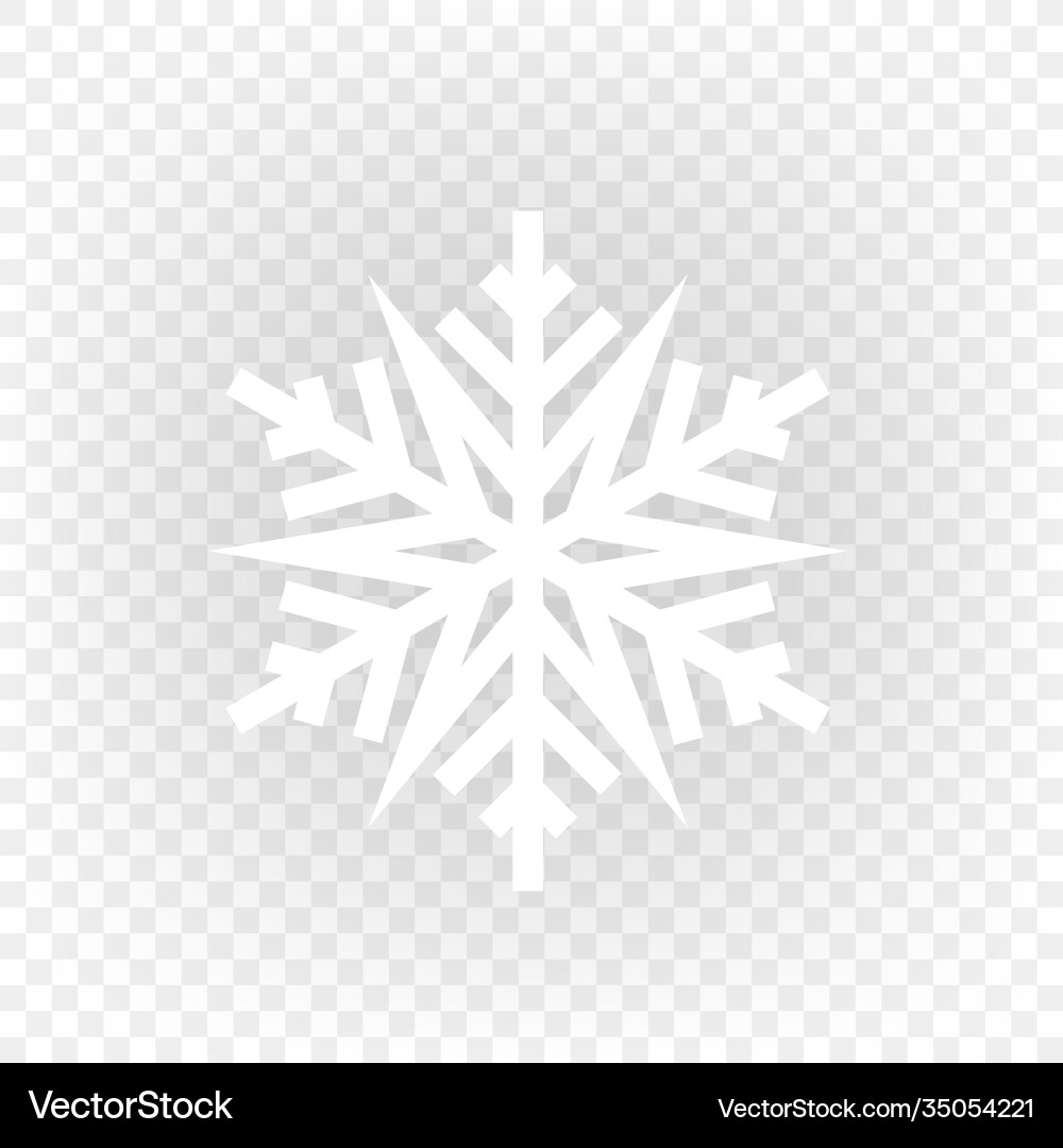 Snowflake on transparent background Royalty Free Vector