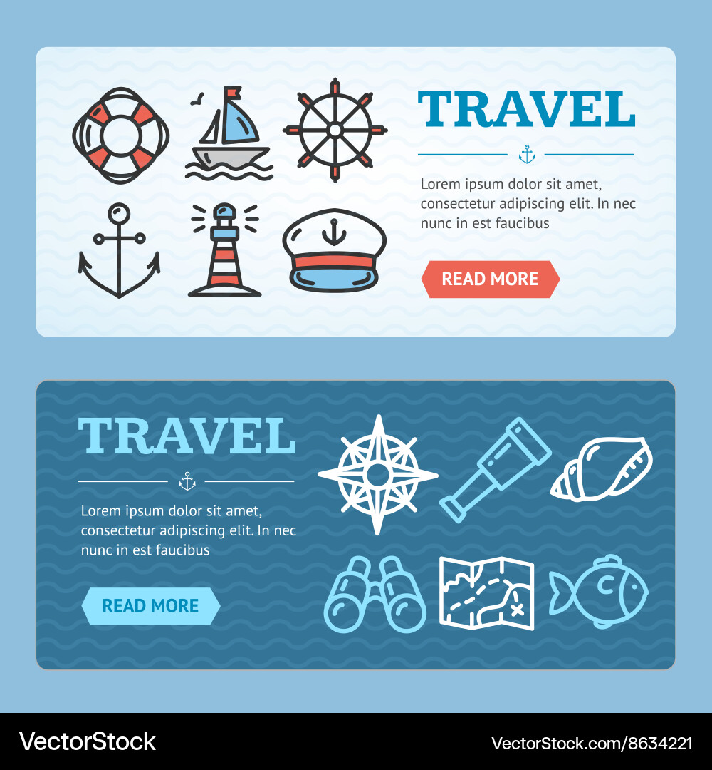 Travel banner set Royalty Free Vector Image - VectorStock