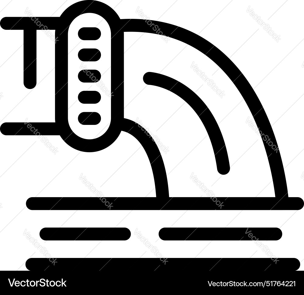 Water flowing from pipe into river sewage Vector Image