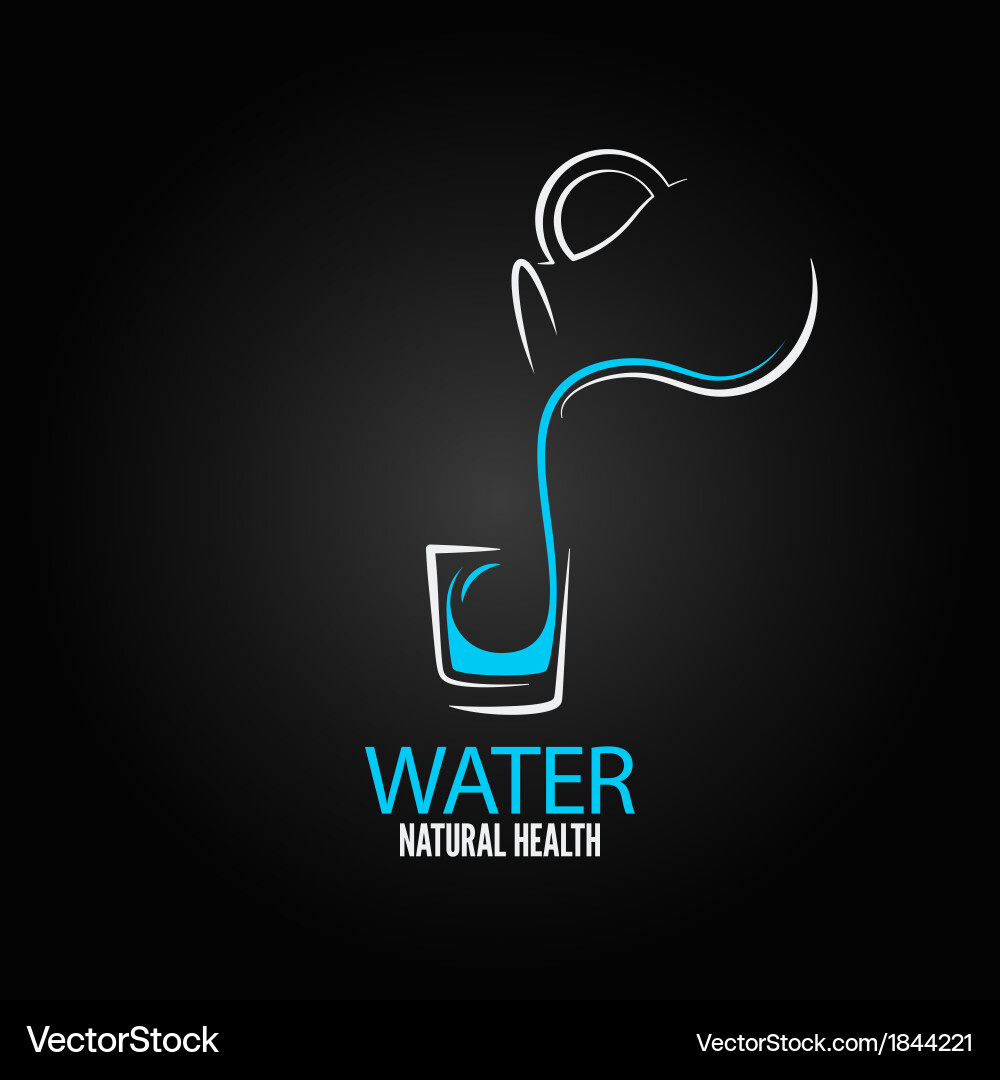 Water glass bottle design menu background Vector Image