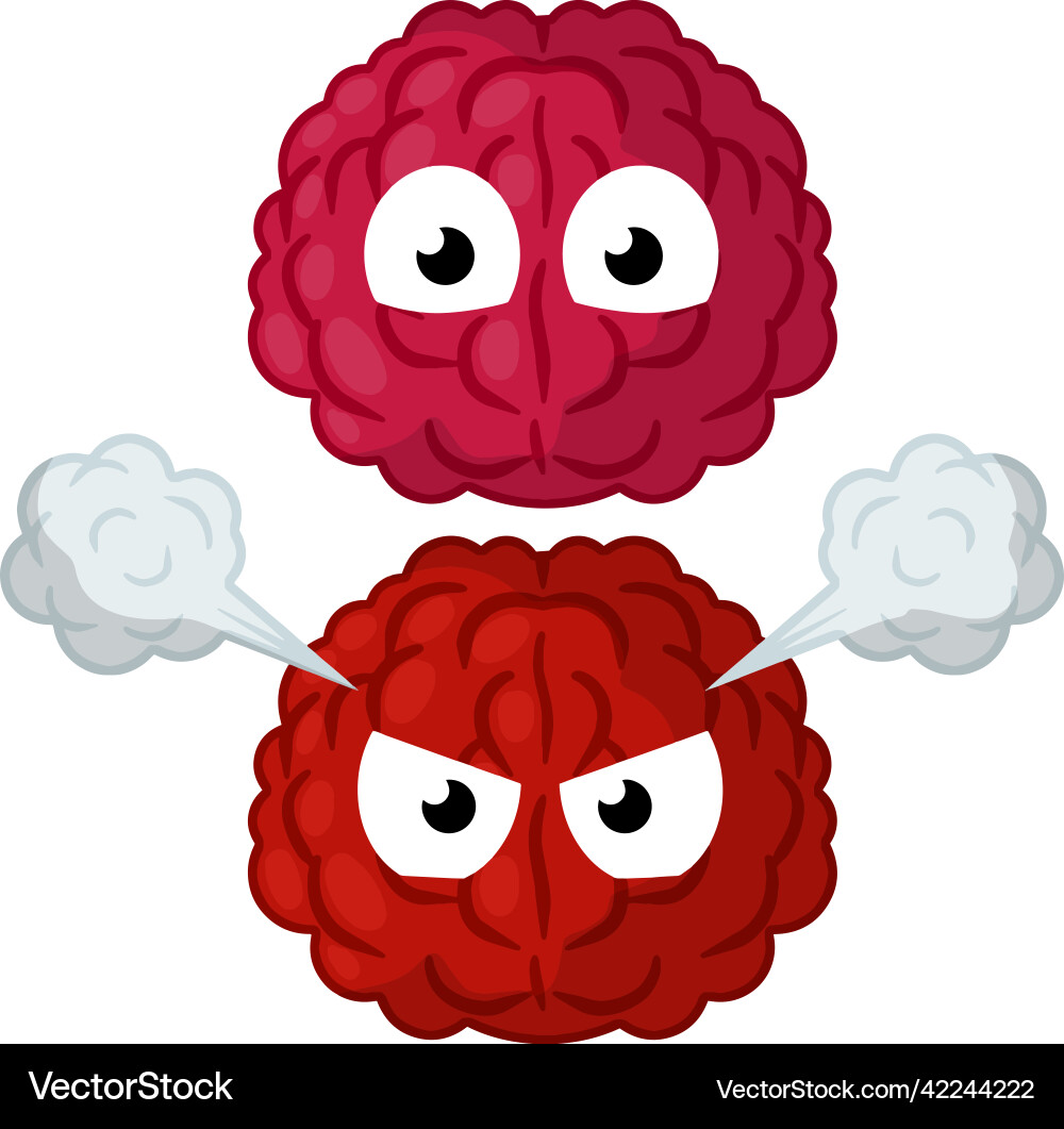 Boiling brain steam in the head Royalty Free Vector Image