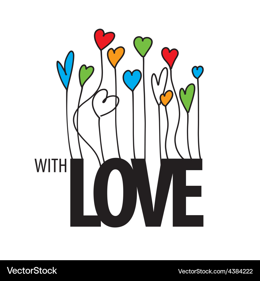 Colorful Hearts Logo Royalty Free Vector Image