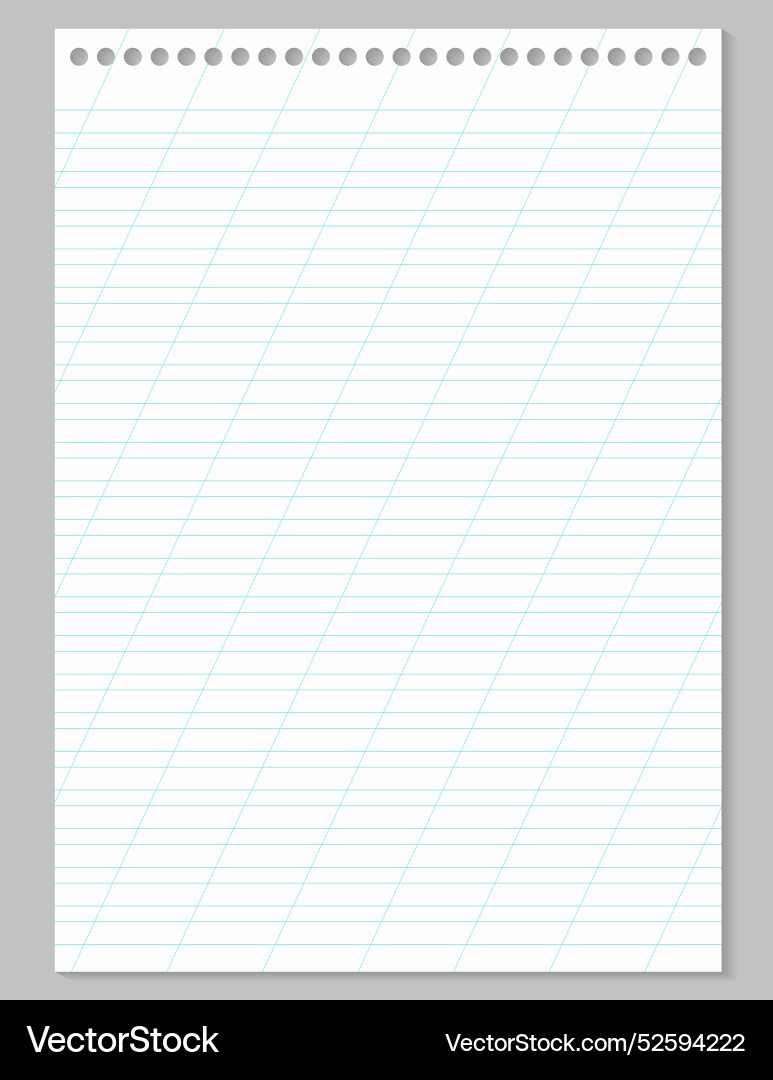 Graph paper printable lined grid paper with color Vector Image