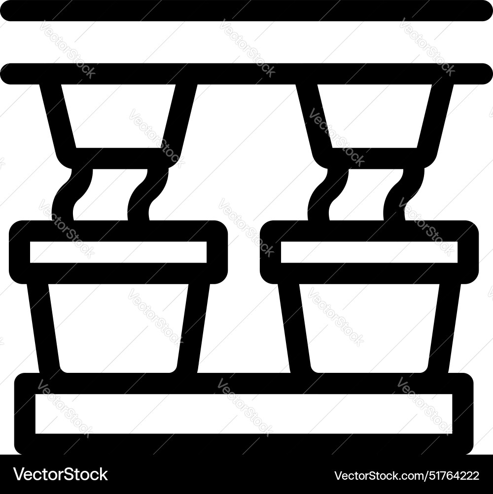 Hydroponic system growing plants using nutrient Vector Image