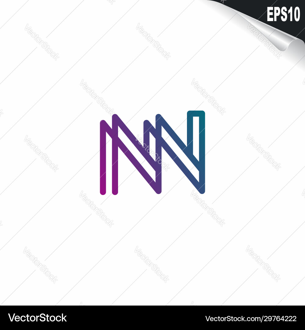 NN Initial Monogram Logo Template Royalty Free Vector Image