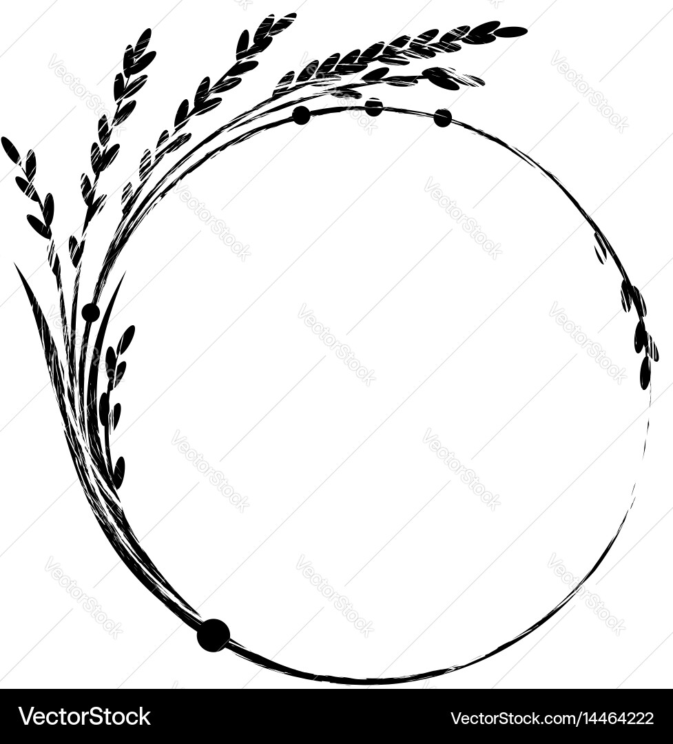 Rice frame Royalty Free Vector Image - VectorStock