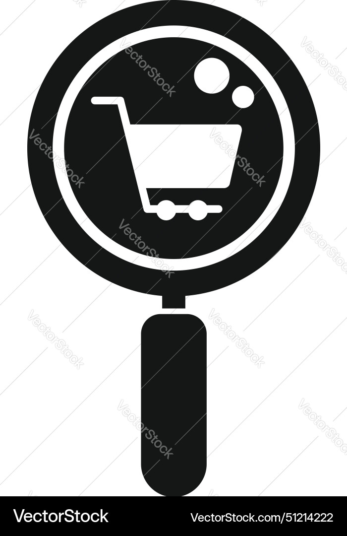 Search shop icon simple store locator Royalty Free Vector