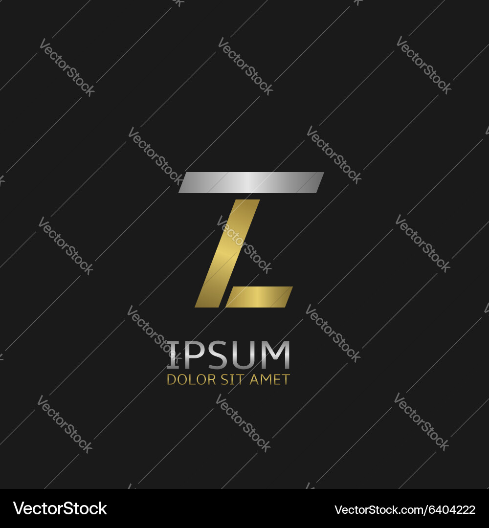 T and l Royalty Free Vector Image - VectorStock