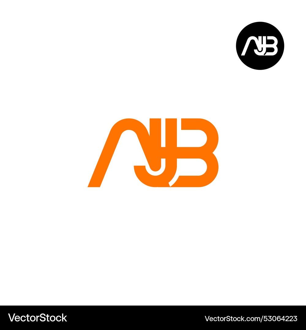 Ajb logo letter monogram design Royalty Free Vector Image