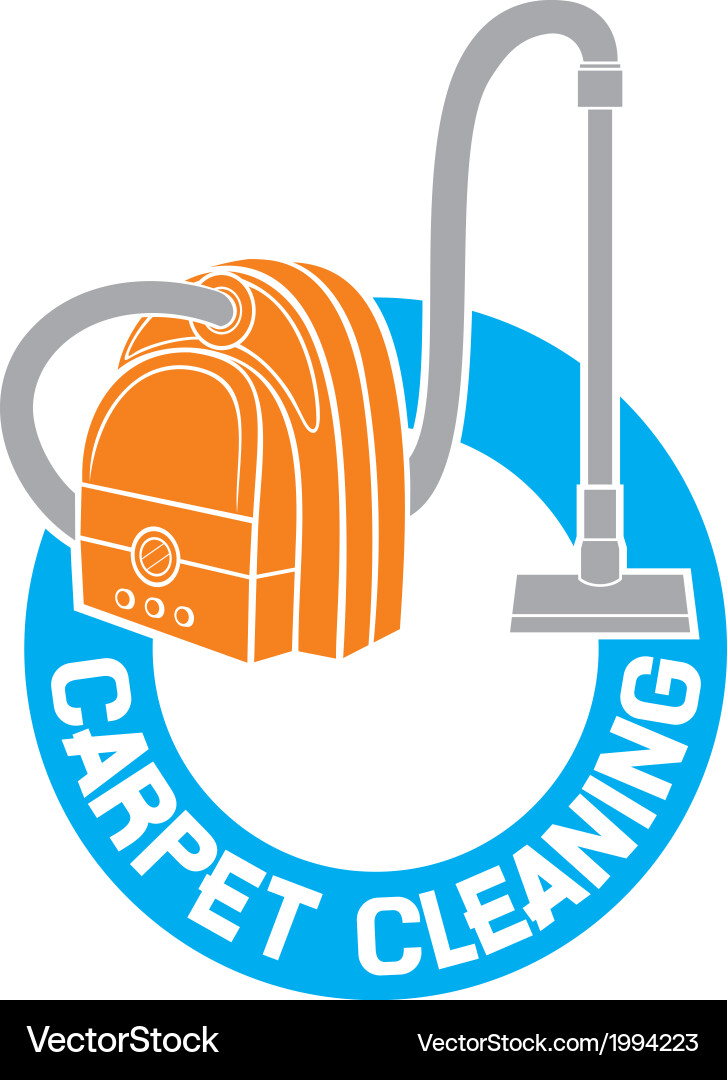 Carpet cleaning service sign Royalty Free Vector Image