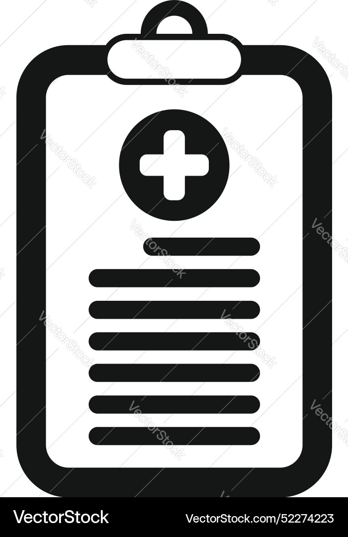 Medical report icon showing patient data with Vector Image