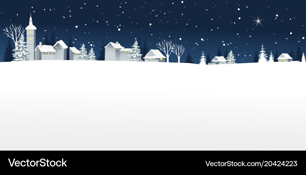 Small christmas village Royalty Free Vector Image