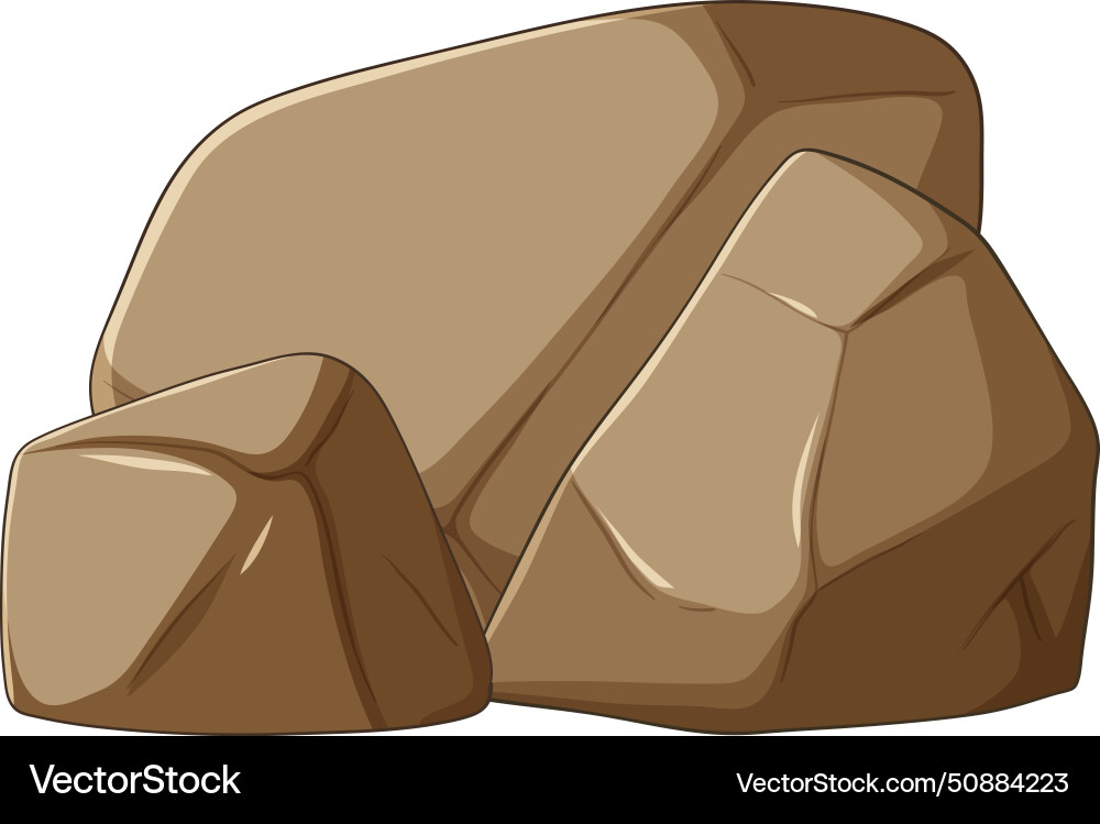 Three stylized cartoon rocks in format Royalty Free Vector