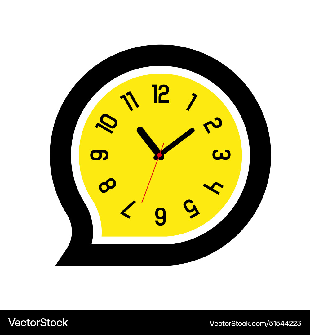 Wall clock on white background Royalty Free Vector Image
