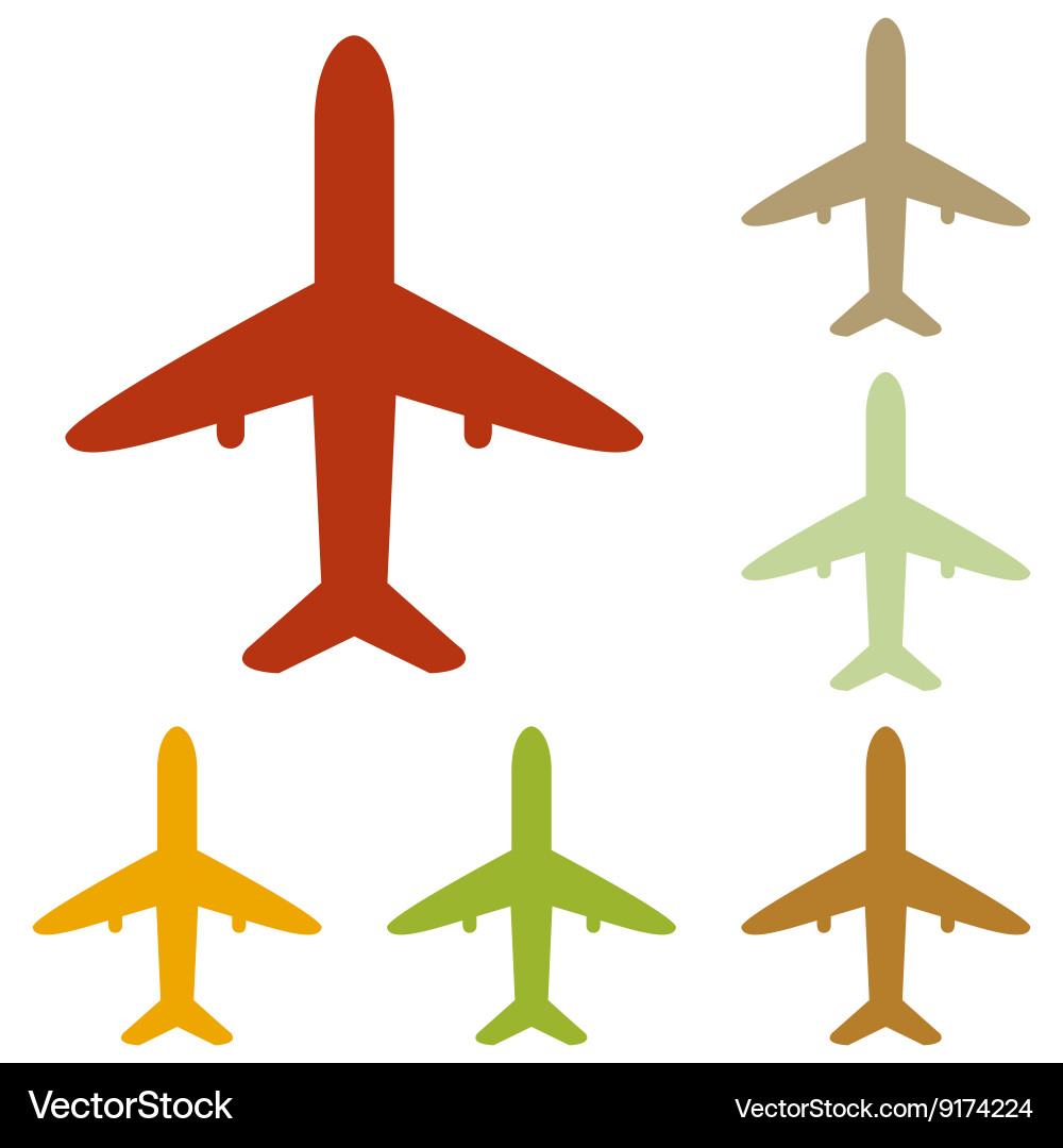 Airplane sign Royalty Free Vector Image - VectorStock