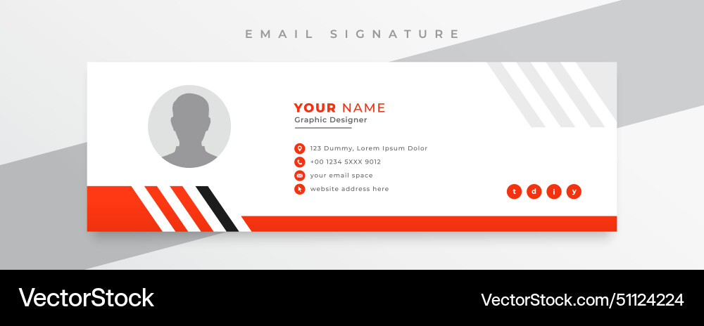 Corporate mail footer card template design Vector Image
