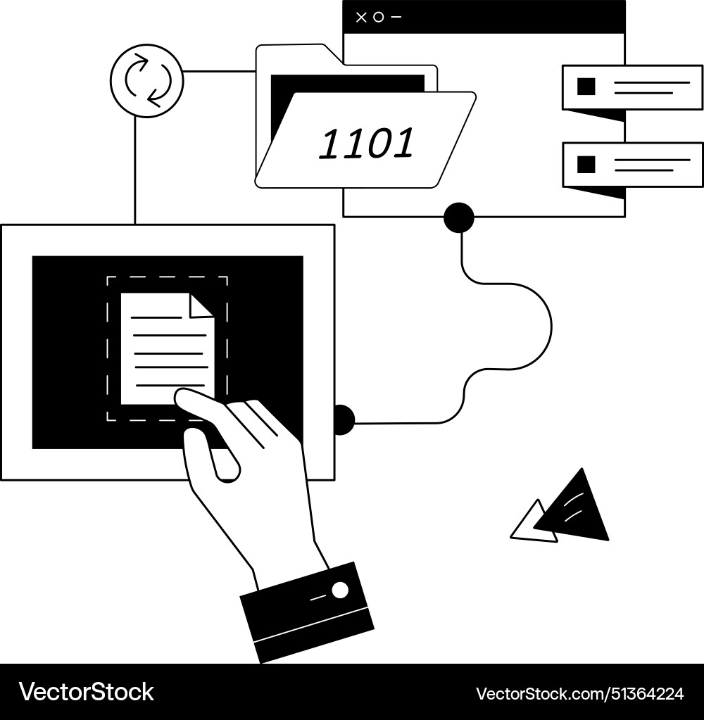 Data sync Royalty Free Vector Image - VectorStock