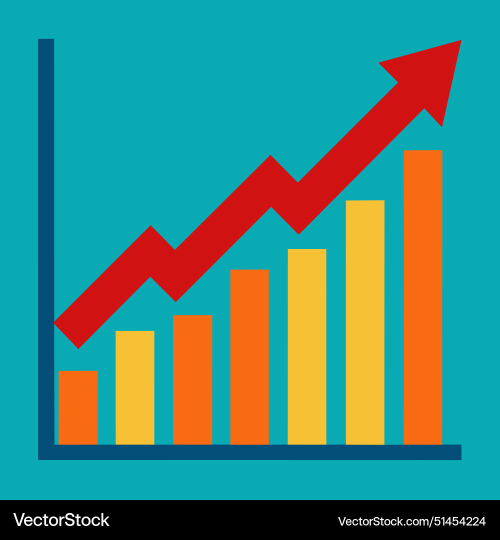 Gdp growth Royalty Free Vector Image - VectorStock