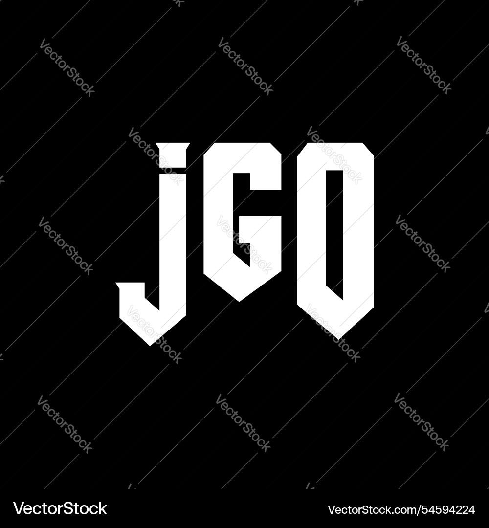 Jgo letter logo design for technology company Vector Image