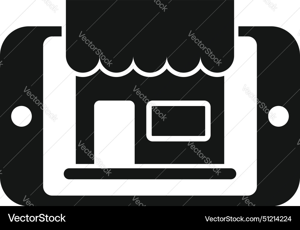 Mobile store locator online icon simple Royalty Free Vector