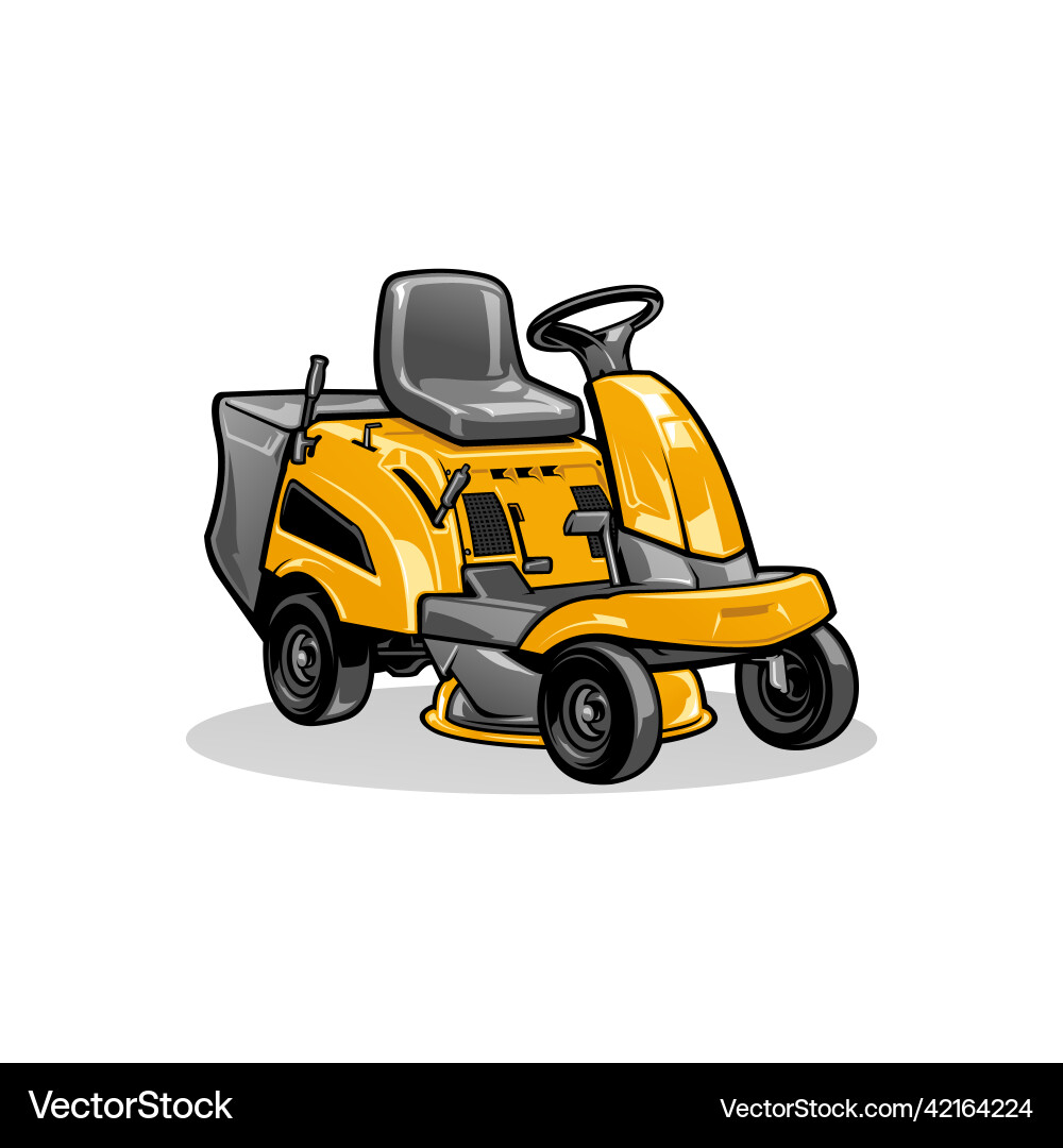 Riding lawn mower Royalty Free Vector Image - VectorStock