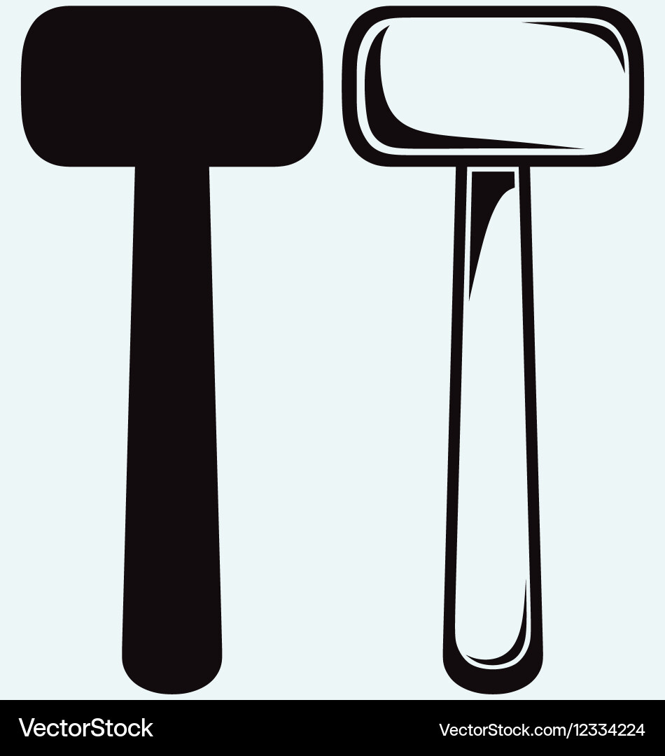 Rubber mallet Royalty Free Vector Image - VectorStock