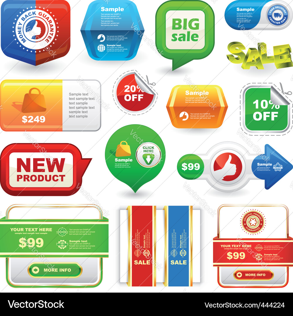 Sale & Promotion Elements Royalty Free Vector Image