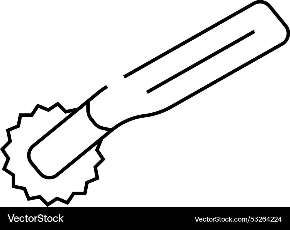 Tracing wheel embroidery hobby line icon Vector Image