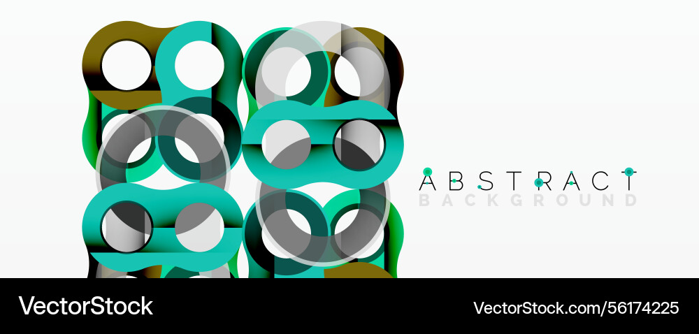 Abstract geometric pattern overlapping circles Vector Image