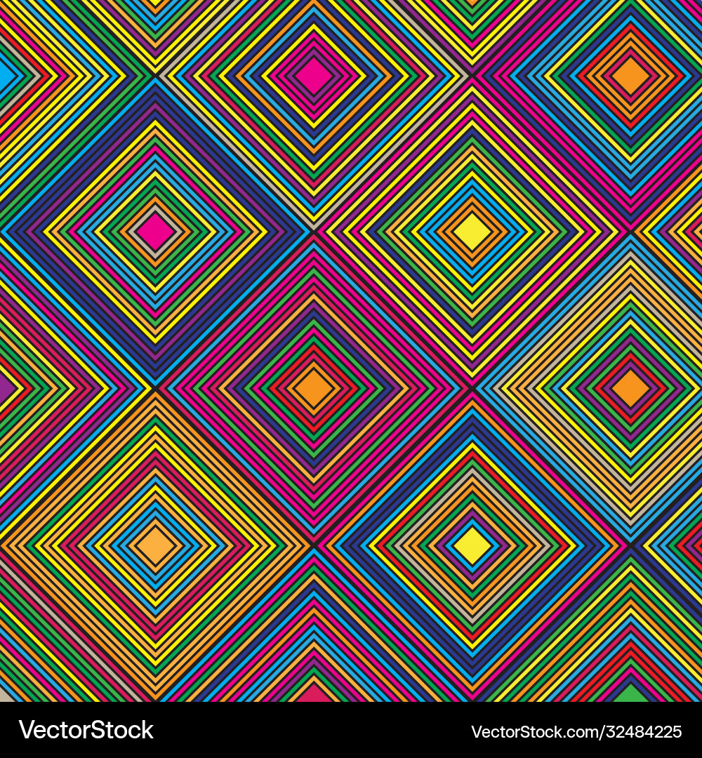 Aztec themed diamond colourful pattern design Vector Image