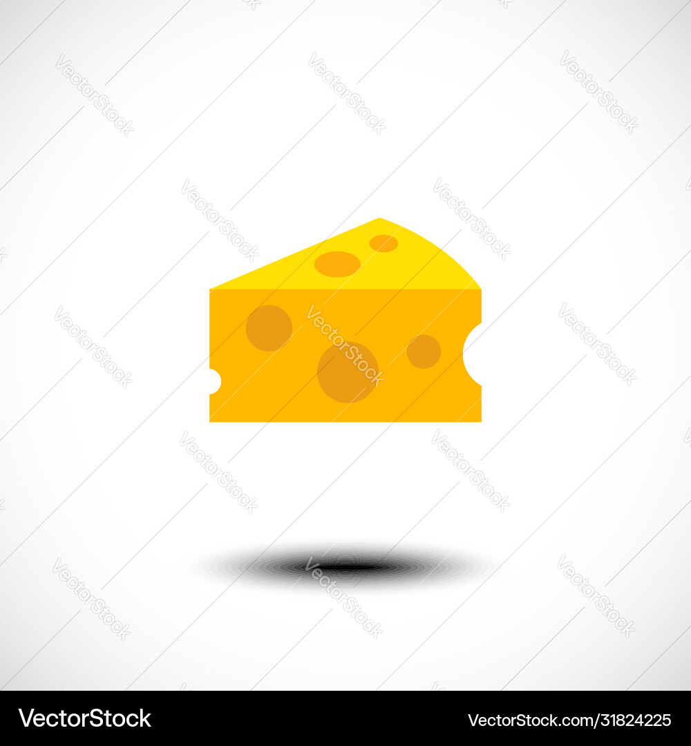 Cheese icon Royalty Free Vector Image - VectorStock