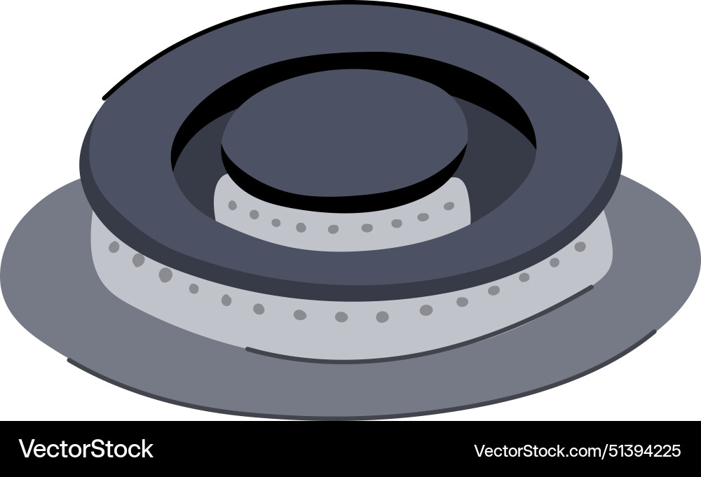 Cooker stove burner cartoon Royalty Free Vector Image