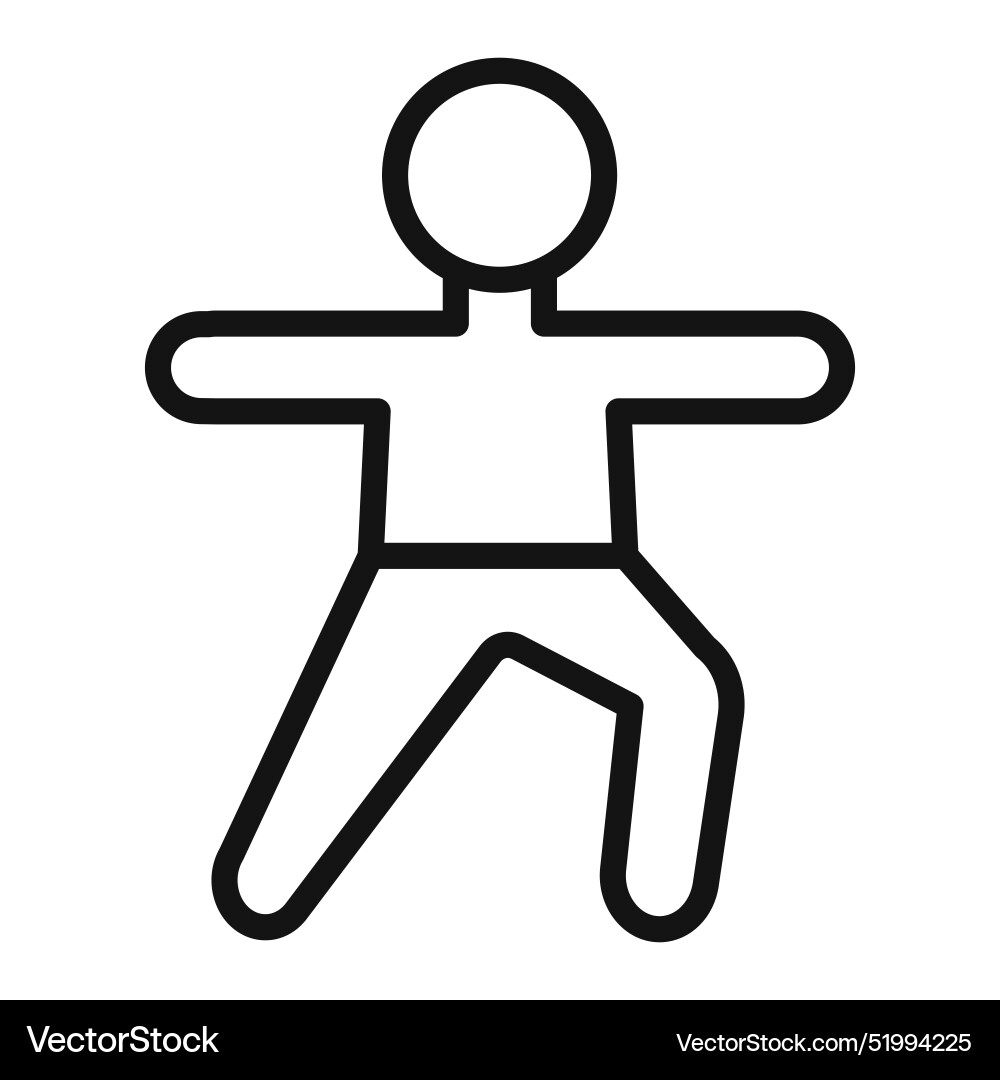 Fitness exercise symbol mark in filled style Vector Image